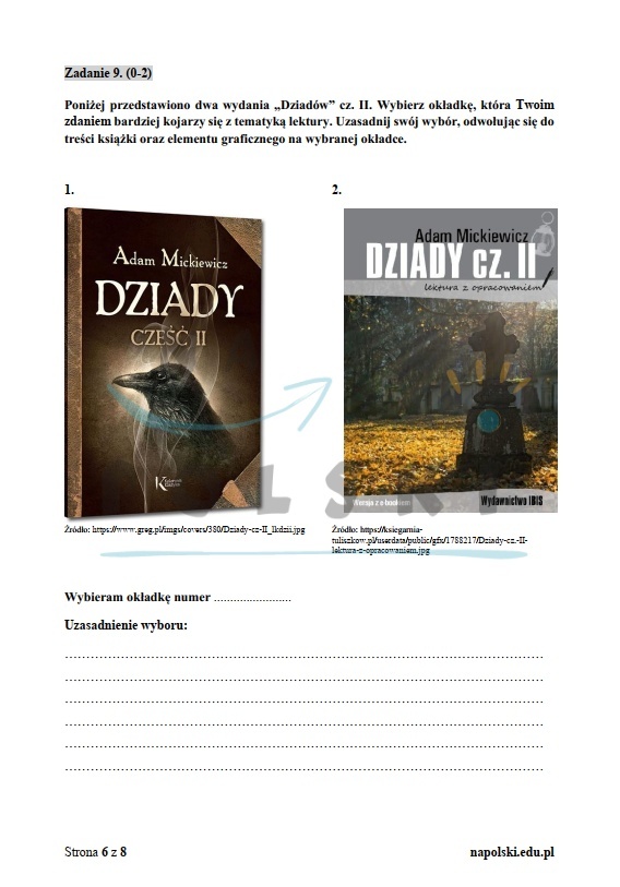 "Dziady" cz. II - próbny egzamin ósmoklasisty | Na Polski